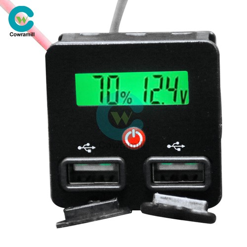 DC 12-24V LCD USB Battery Capacity Indicator Voltage Module Display ...