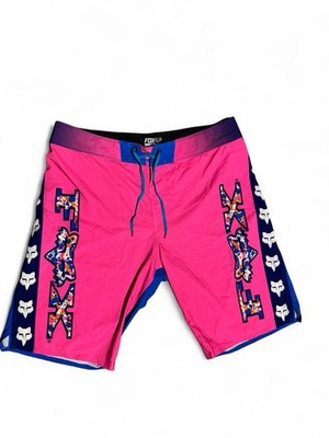 Fox Racing Board Shorts Mens Size 36 Daytona Pink Unlined Swim Trunks ...