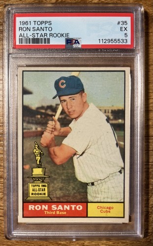 1961 Topps # 35 - RON SANTO - CHICAGO CUBS - ROOKIE CARD - PSA 5 | eBay
