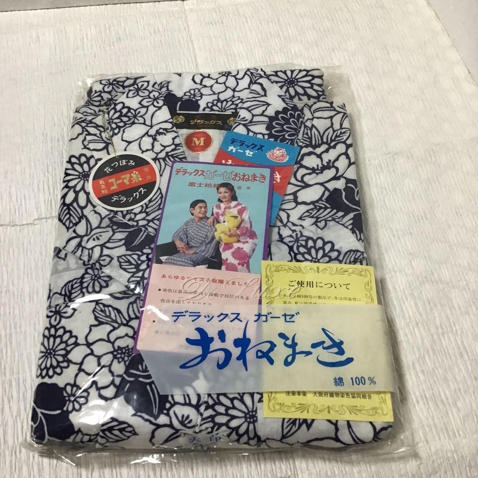 Japanese Hot Spring Hotel Nemaki Onsen Yukata Deluxe gauze bed wrap M ...