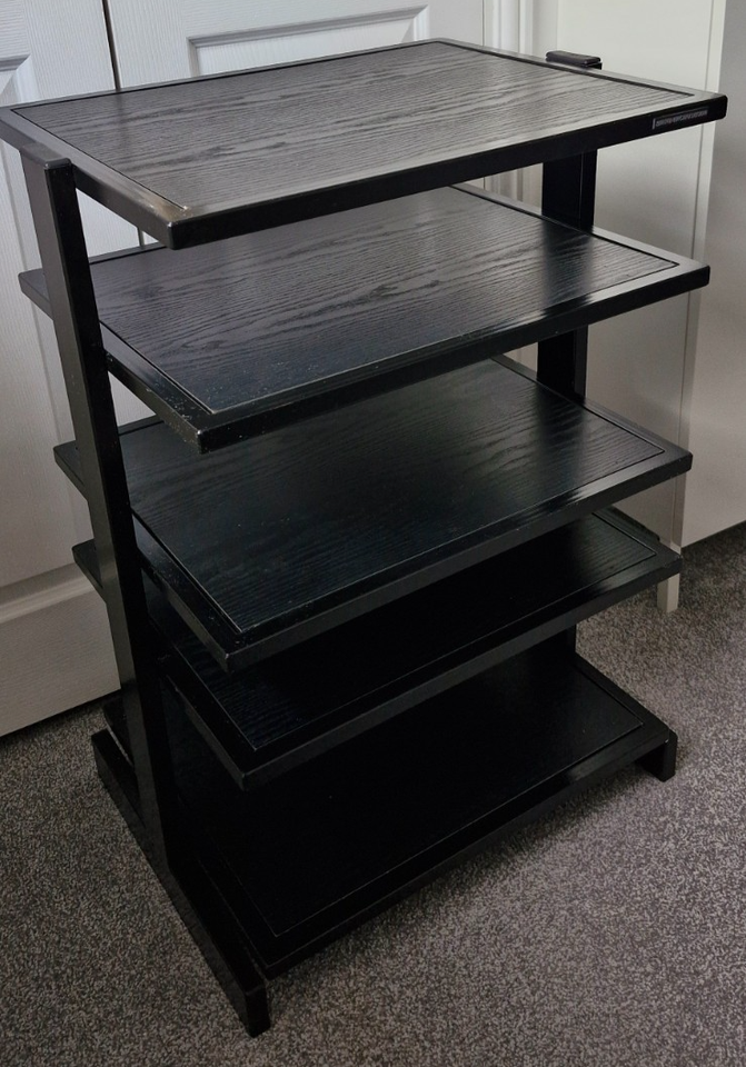 Used Sound Organisation Hi-Fi Stand Rack 5 Tier Black Adjustable | eBay UK