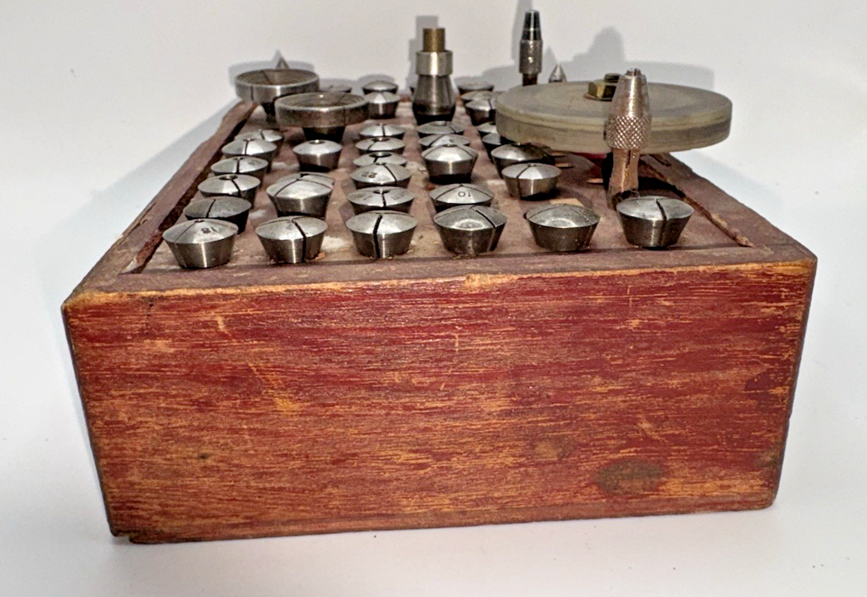 Vintage Watchmaker’s Lathe Collet Set - Boley, Whitcomb, Dale, Moseley ...