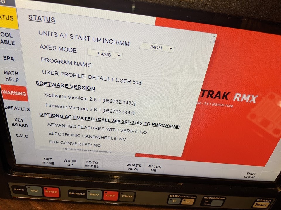 PROTOTRAK RMX CNC OPERATOR INTERFACE PANEL HMI PENDANT 29006-1 AND ...