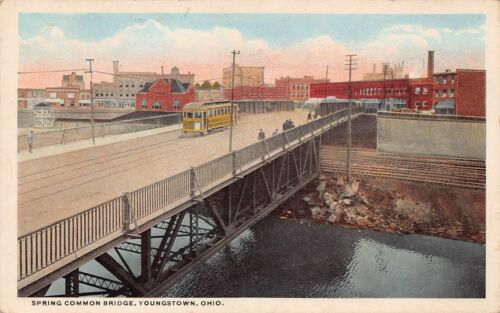 Youngstown Ohio Spring Common Bridge Himrod Ave Trolley Station Vtg ...