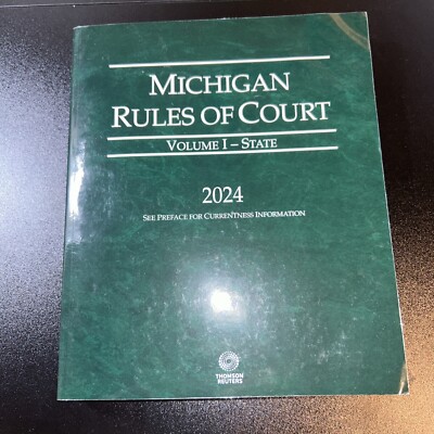 Michigan Rules If Court Volume I State 2024 Unused | eBay