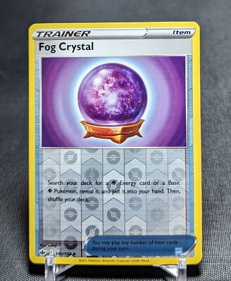 Fog Crystal Reverse Holo Uncommon Pokemon Chilling Reign Trainer Card ...