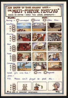 Modern Comic Postcard: Besley's 'Multi-Purpose Postcard' Free UK ...