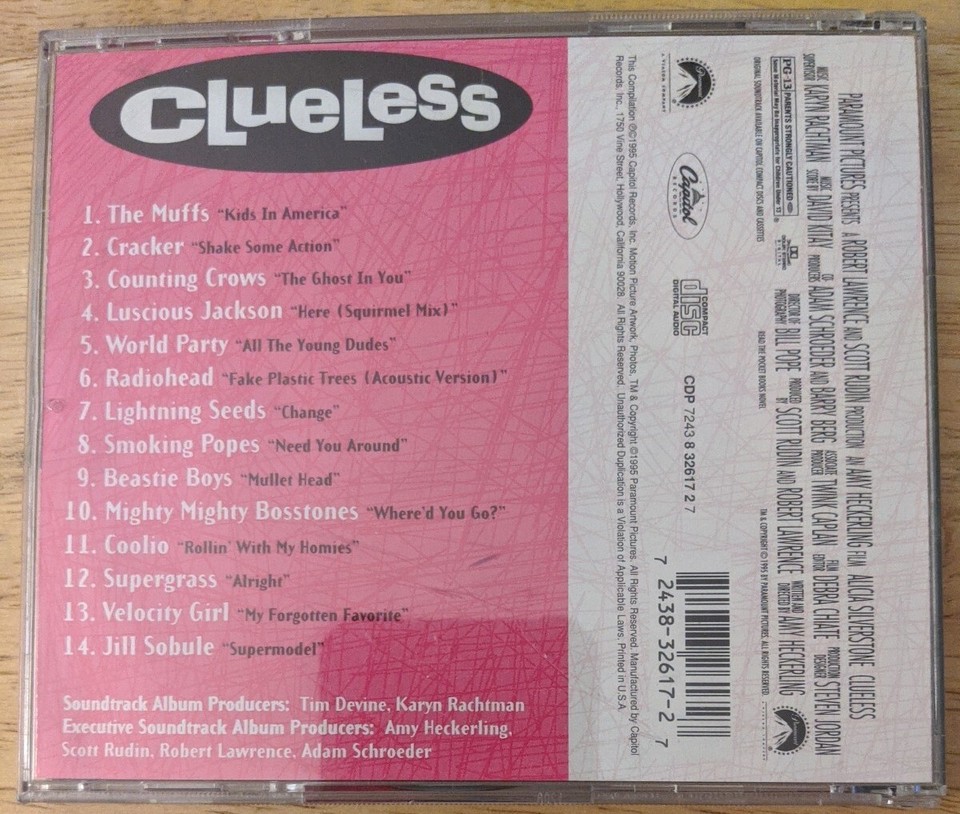 Various Artists : Clueless: Original Motion Picture Soundtrack CD | eBay