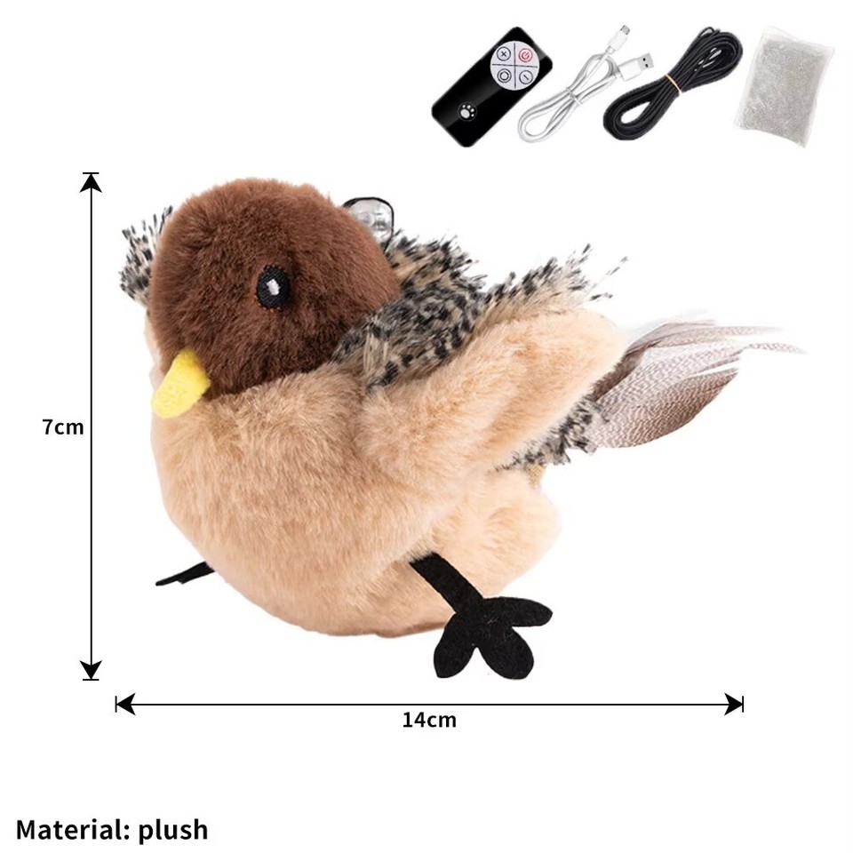 Vivid Chirping Flapping Wings Sparrow toy Flying Bird Simulation Bird ...
