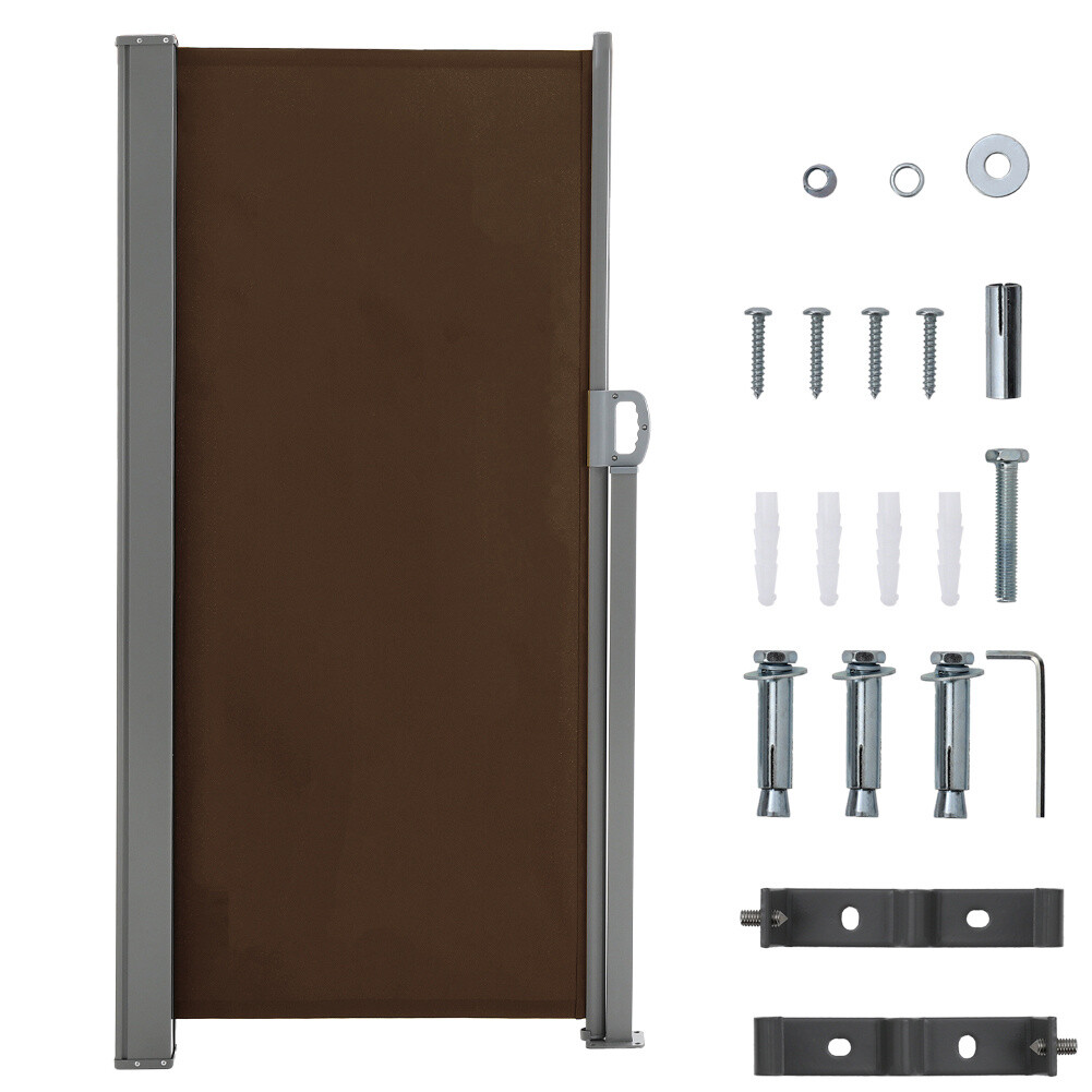 Retractable Side Awning Deck Windbreaker Garden Patio Sun Shade Privacy ...