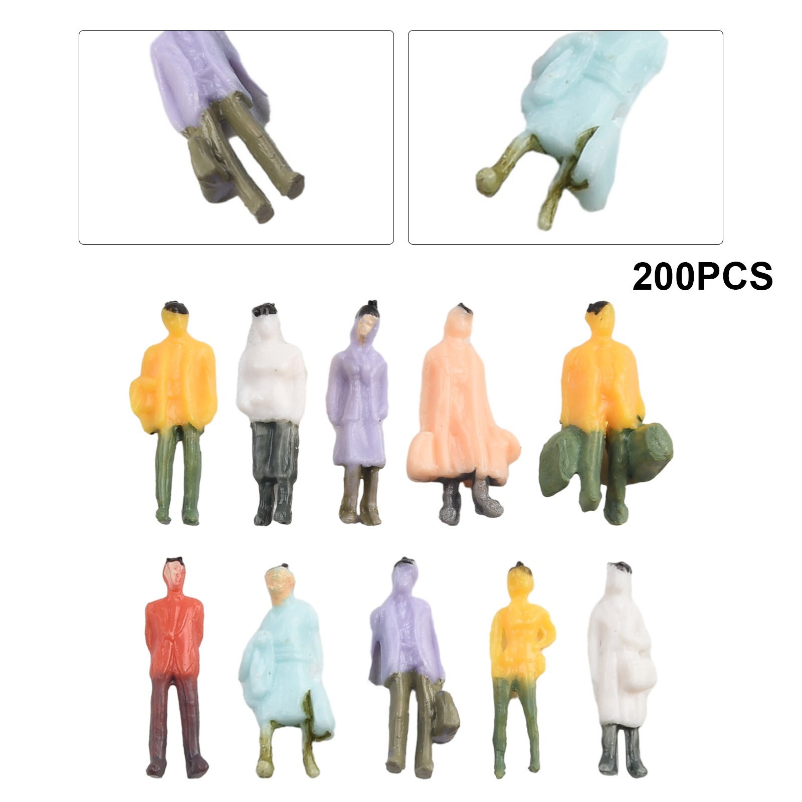 Model Trains Painted Figures-100pcs/200pcs 1:87 Scale People Passengers ...