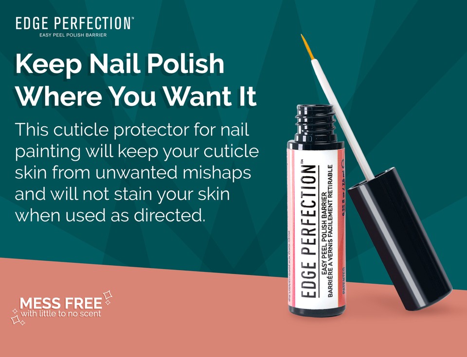 Edge Perfection Easy Peel Polish Barrier - Nail Art, 0.25 Fl Oz with ...