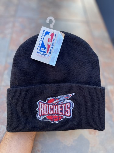 Vintage Logo 7 Houston Rockets Beanie Hat Cap Winter 90s NBA Olajuwon ...