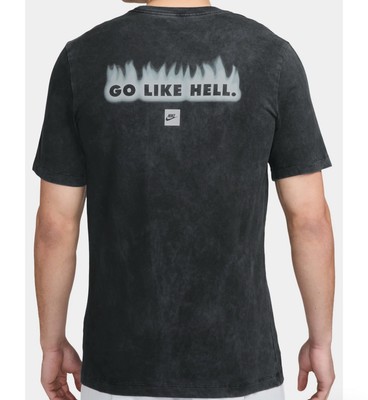 NIKE T-SHIRT MENS SZ L BLACK GRAPHIC SHORT SLEEVE STANDARD FIT GO LIKE ...