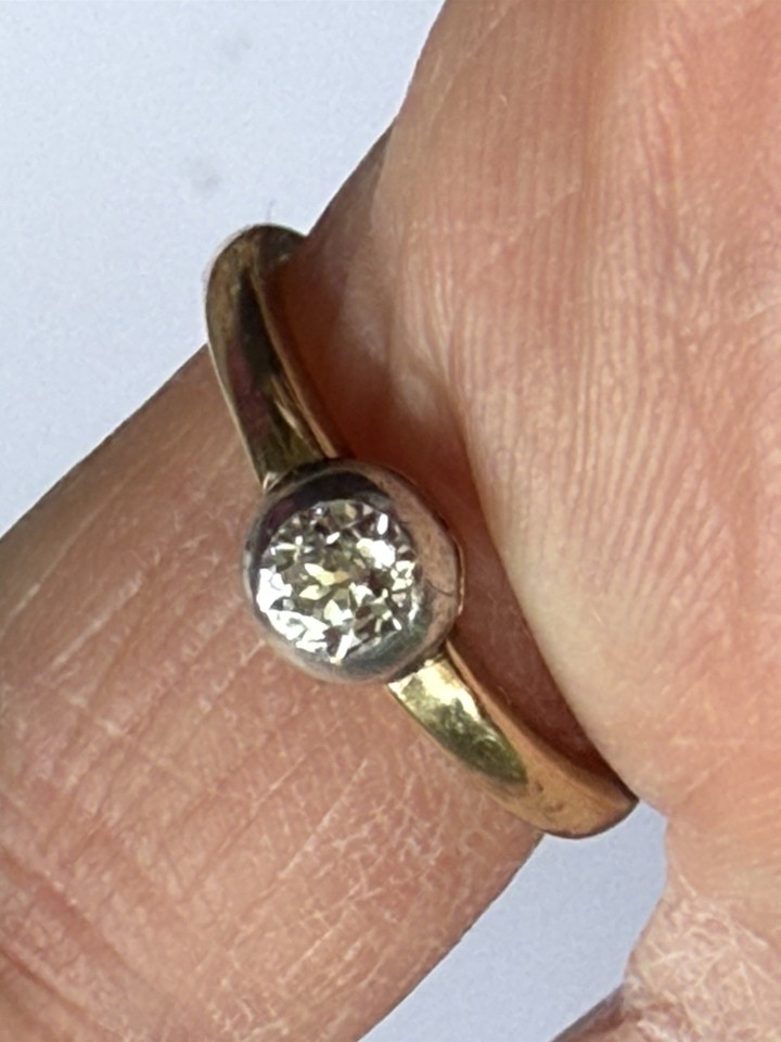 Antique Victorian Austro-Hungarian 14K Old Cut Diamond Ring 2.6 Gram ...