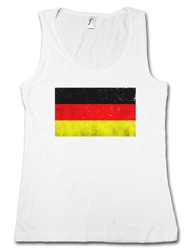 GERMAN FLAG VINTAGE TANK TOP VEST - Deutschland BRD Germany Retro DDR ...
