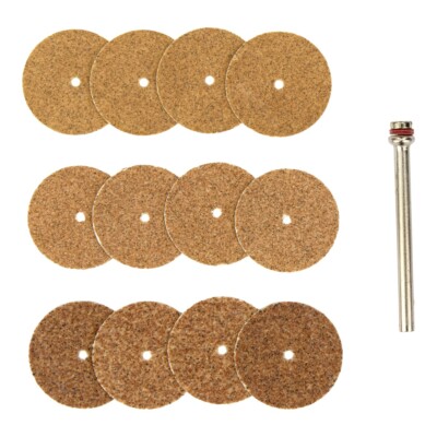 Mini Sanding Disc Set- 12 Discs, Assorted Grits, 1/8" Mandrel, Rotary ...