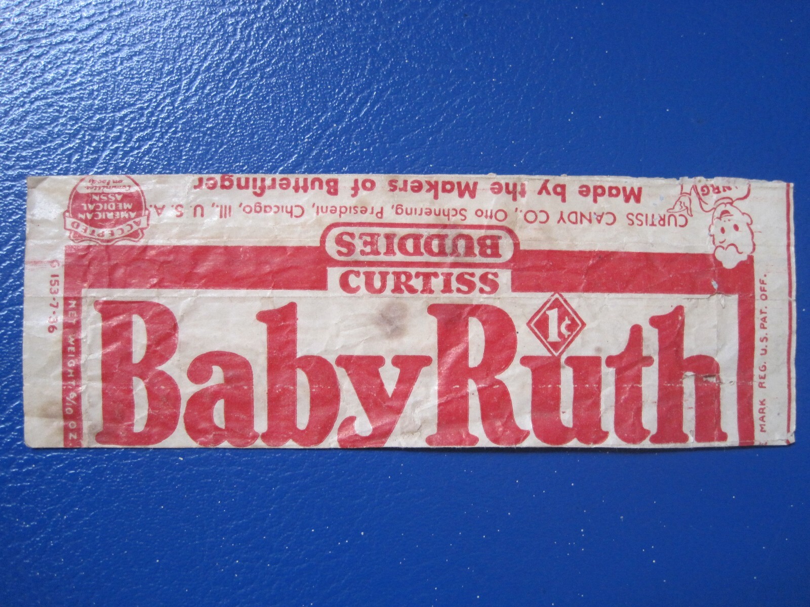 RARE ! Vintage Baby Ruth Candy Bar Wrapper, 1 cent | eBay