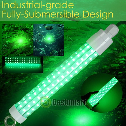 9000000LM 12V Green LED Underwater Submersible Fishing Light Night ...