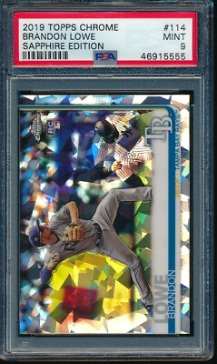 2019 Topps Chrome Sapphire Edition Brandon Lowe #114 PSA 9 Mint Rookie ...