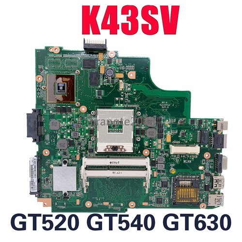 K43SV Motherboard For ASUS K43SJ K43SM K43S A43S P43SJ X43S HM65 GT520M ...