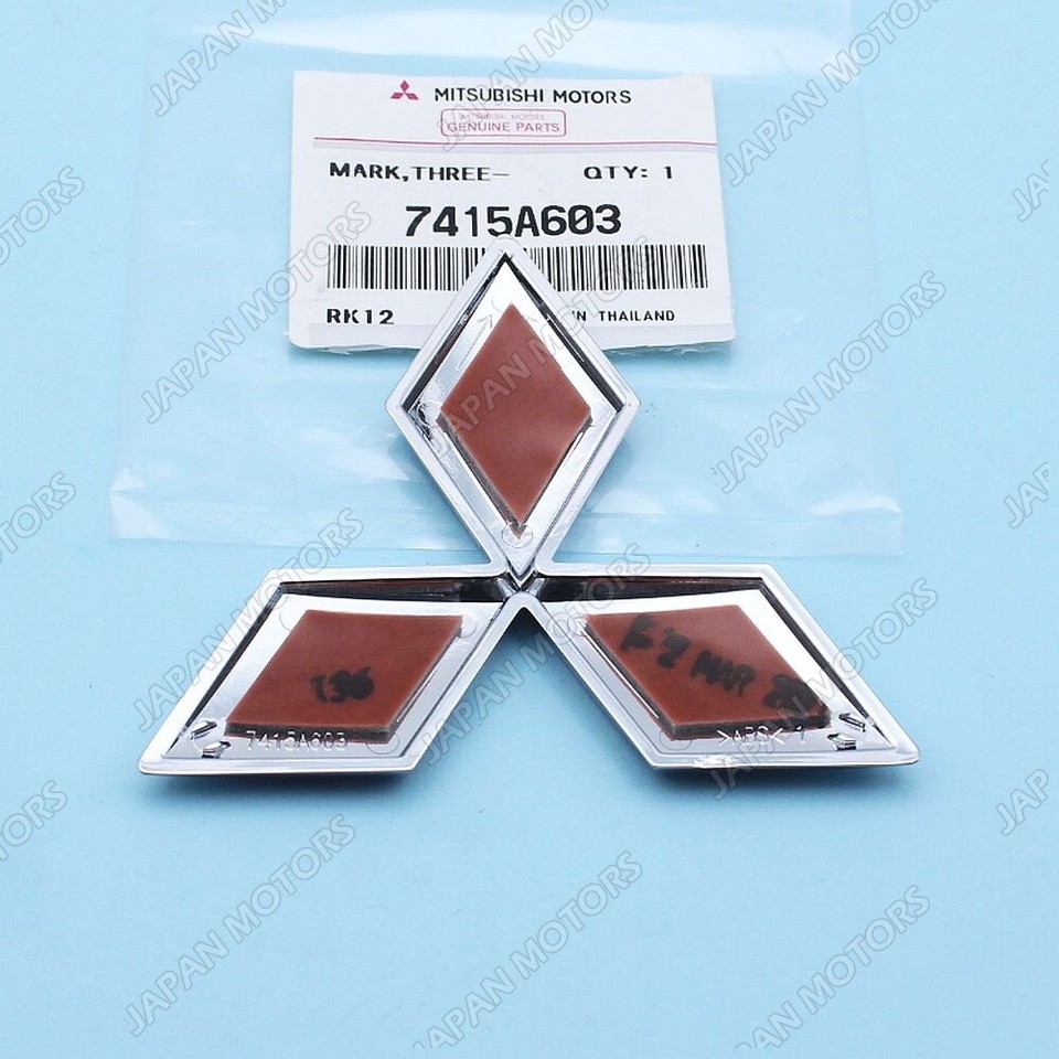Genuine Mitsubishi OUTLANDER Front Bumper Grille Diamond Emblem Badge ...