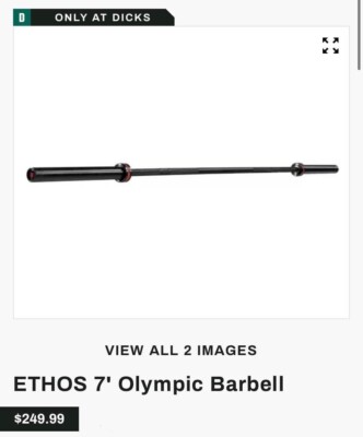 Ethos 7’ Olympic Barbell, 2” diameter, new in box, unopened. | eBay