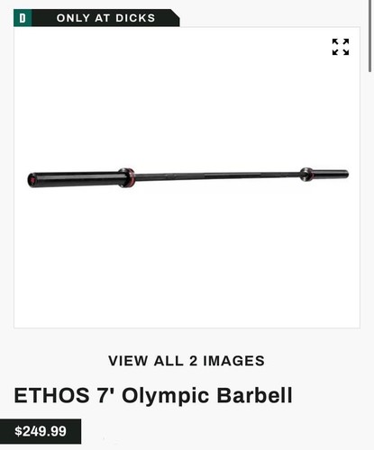 Ethos 7’ Olympic Barbell, 2” diameter, new in box, unopened. | eBay