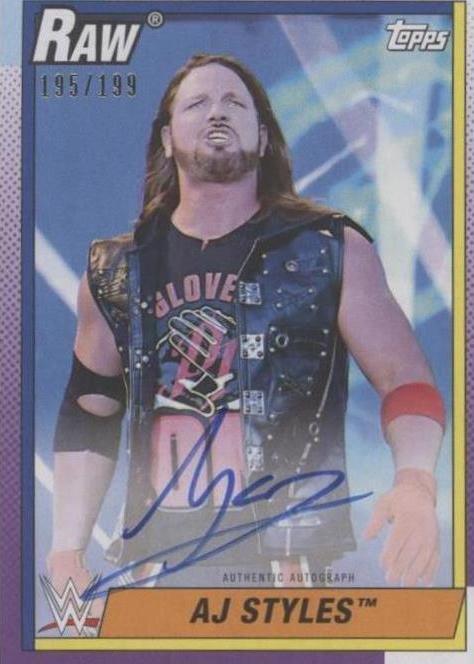 2021 Topps Heritage WWE - Autographs AJ Styles #A-Aj /199 (AU) for sale ...
