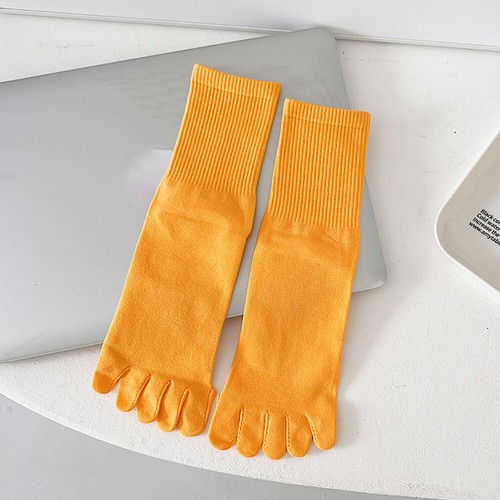 Five-finger Sports Socks Split-toe Ankle Hosiery Sweat-Absorbing ...