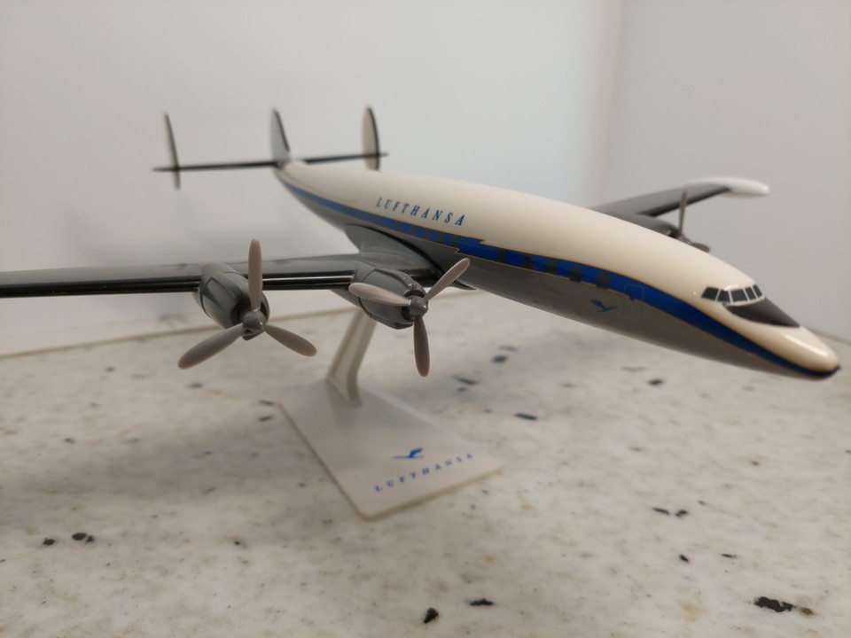 Lockheed # 1049 Super Constellation Desktop Lufthansa Airplane model ...