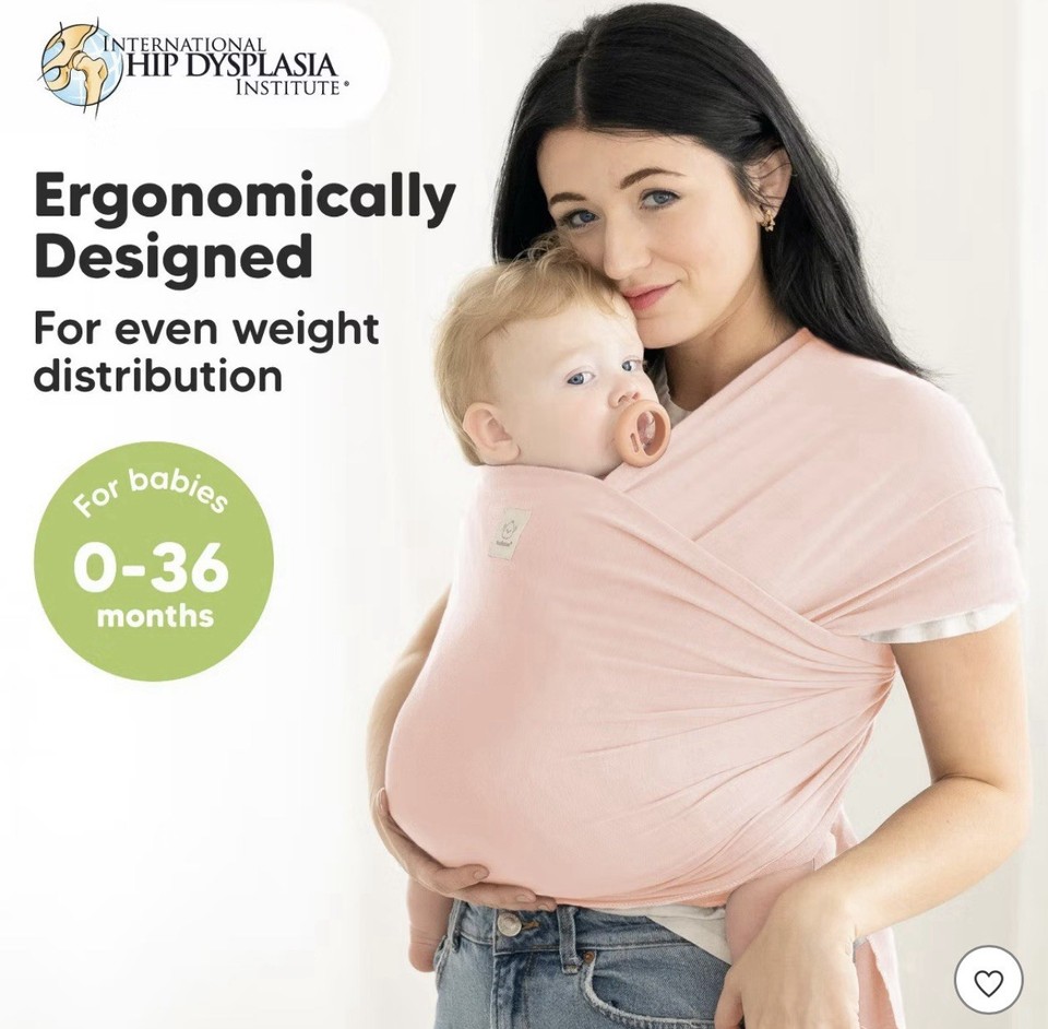 KeaBabies Baby Wrap Carrier 7-35lbs Pink 0-36 Months Free Shipping | eBay