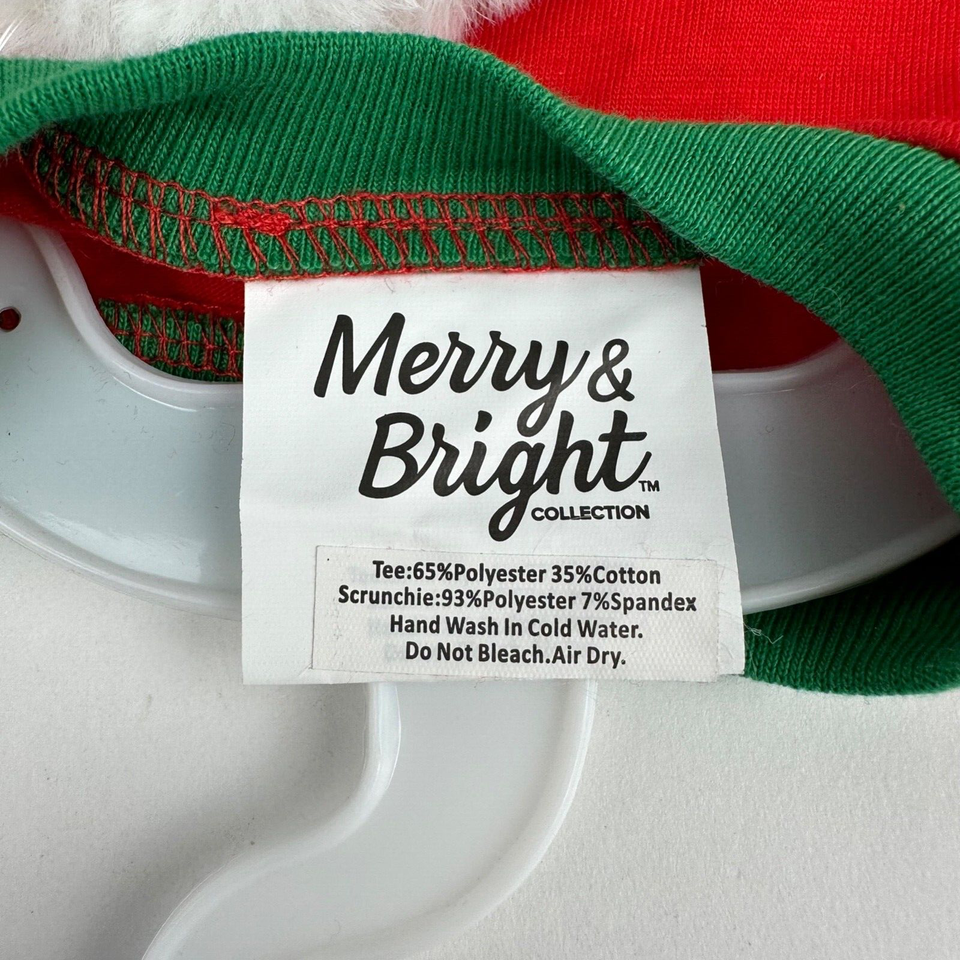 Ugly Christmas Sweater Cat Apparel Holiday T-Shirt/Scrunchie Size S ...