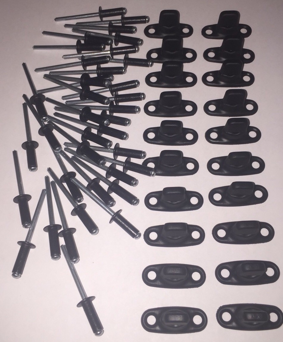 20PK Blk + Rivet Military Truck Canvas Tarp Twist Fastener fits HUMVEE ...