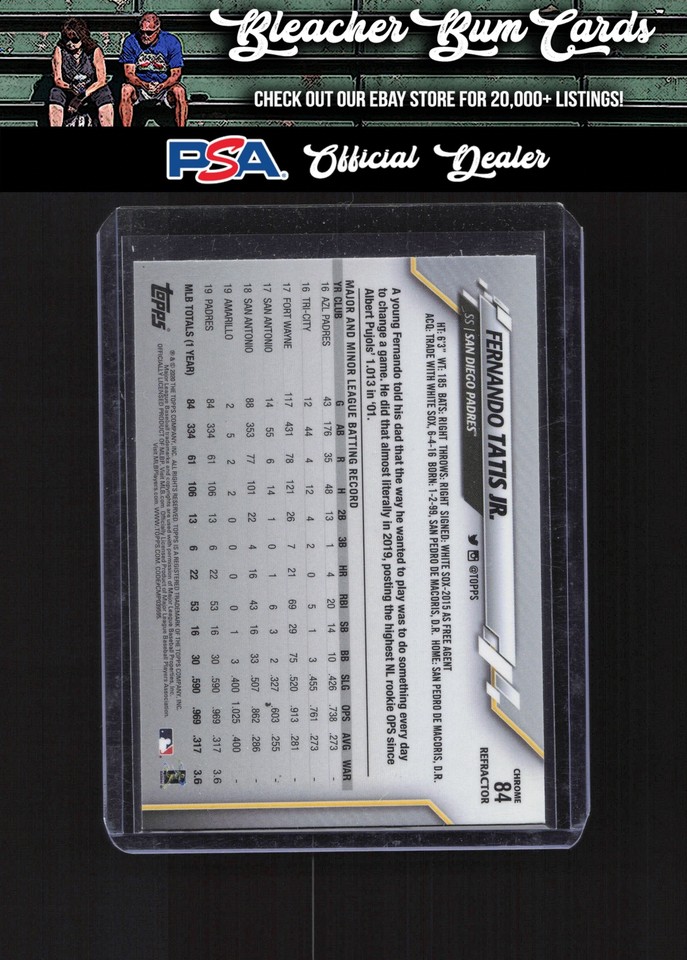 2020 Topps Chrome 84 Fernando Tatis Jr. Pink Refractor RC Cup | eBay