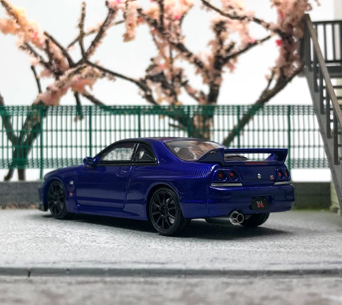 FH 1:64 Blue Carbon Skyline GTR R33 Nismo S-Tune Sports Diecast Metal ...