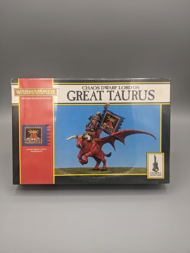 Warhammer Fantasy Old World NIB Chaos Dwarfs Lord On Great Taurus OOP ...