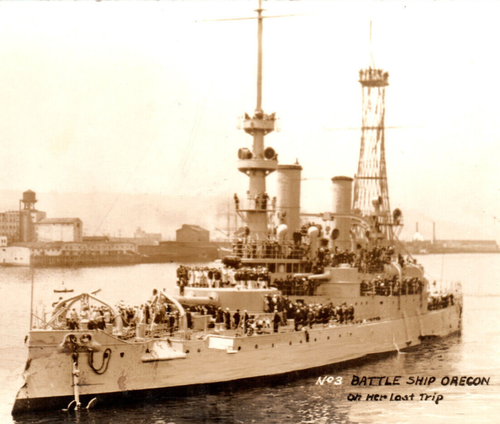 USS Oregon Battleship US Navy Ship Last Trip Real Photo Postcard | eBay