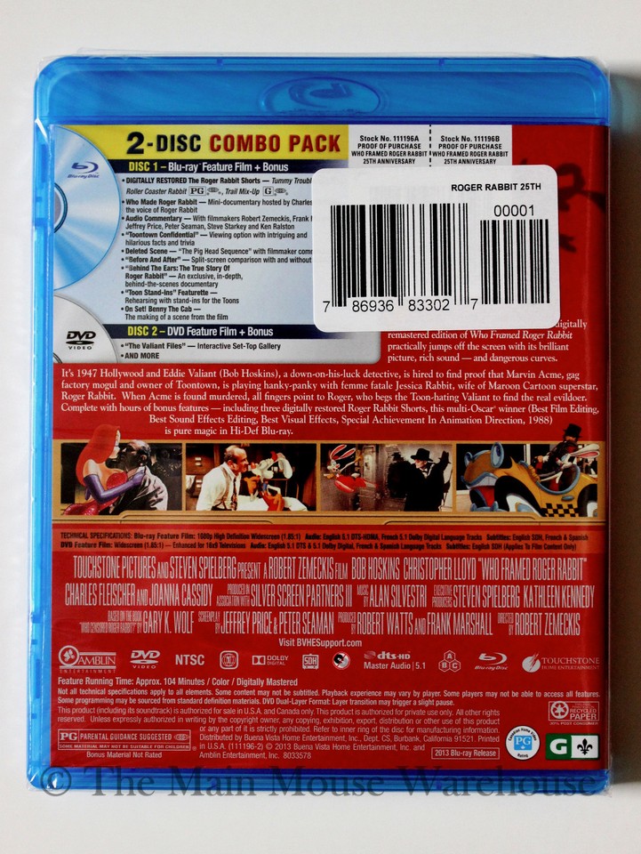 Who Framed Roger Rabbit? Movie Inspiration ToonTown Roger Rabbit Blu ...