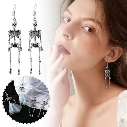 2023 Halloween Skull Skeleton Drop Earrings Women Fashion Charm Punk Z1C2 | eBay