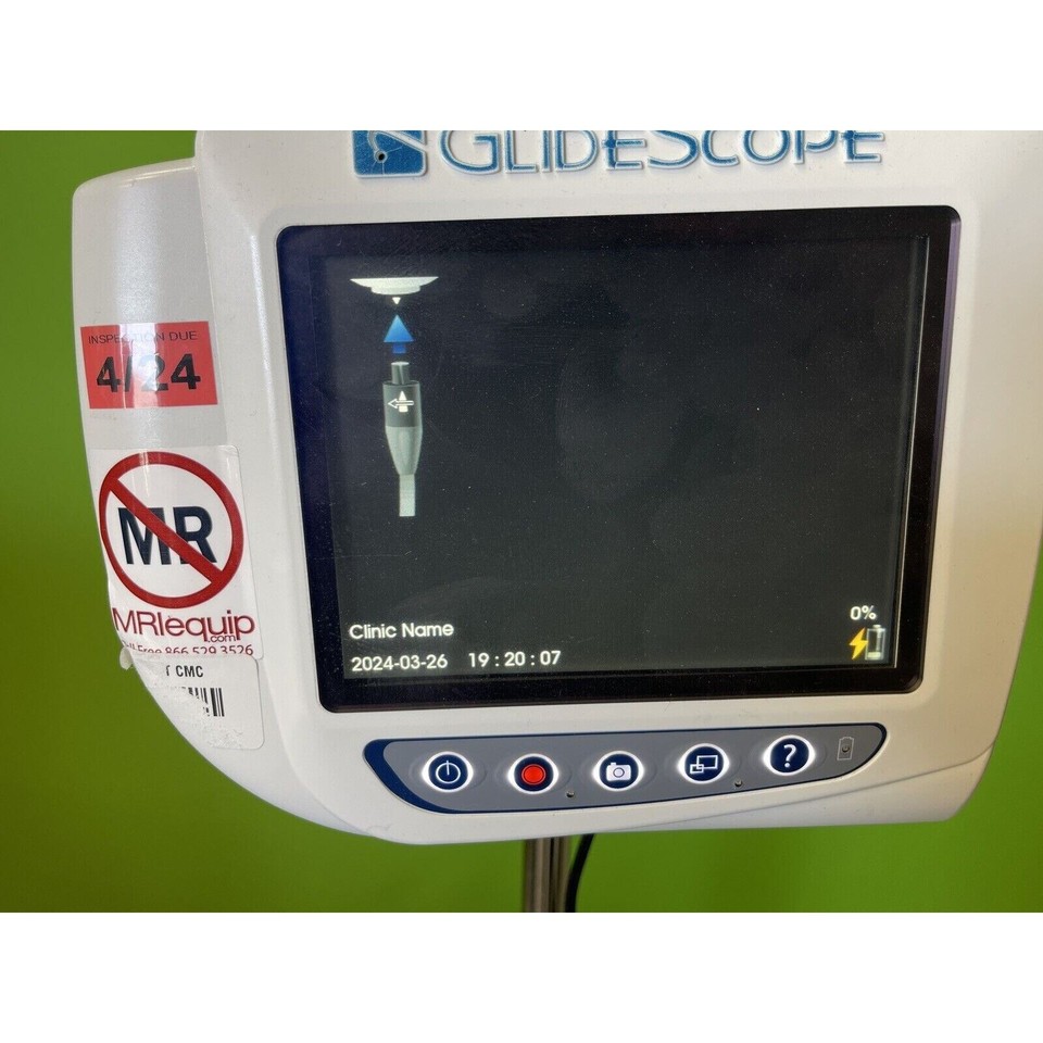 Verathon GlideScope Video Laryngoscope Monitor w/Power Supply and ...