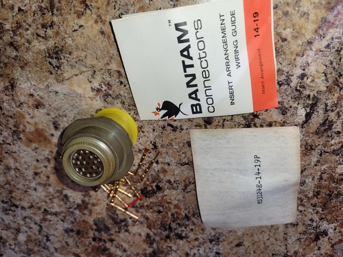 NOS Beechcraft 19 Pin Connector w/ Pins MS3124E14-19P | eBay