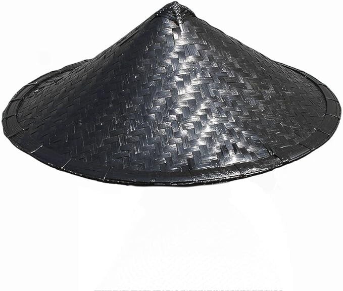 Black Bamboo Hat Samurai Hat Cosplay Japanese Hat Volcano Cone Diameter ...