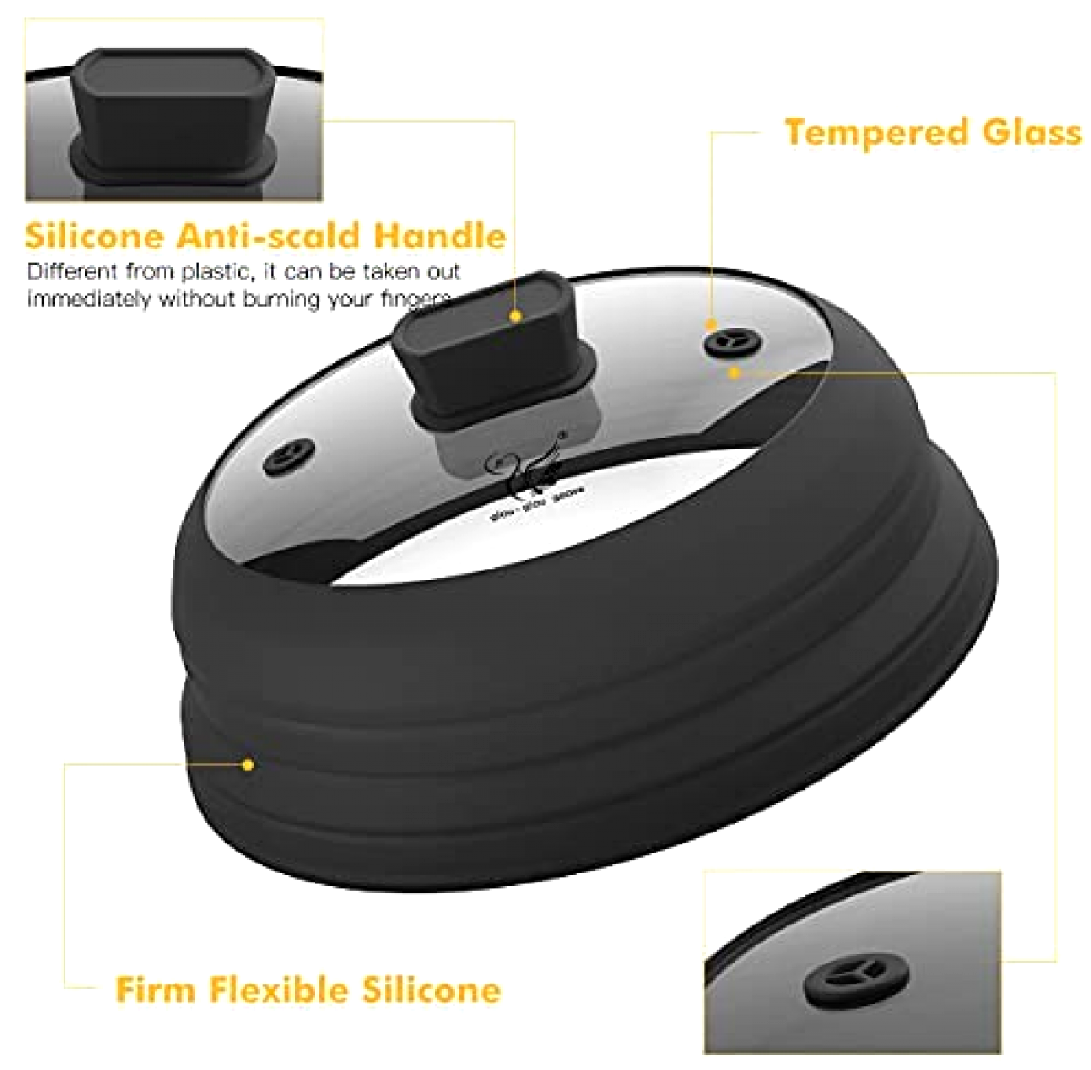 Microwave Splatter Cover Glass Cover Splatter Guard Lid with ...