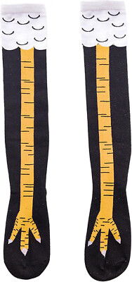 2 Pairs Novelty Crazy Funny Chicken Legs Feet 17.7in Mid-Calf Turkey ...