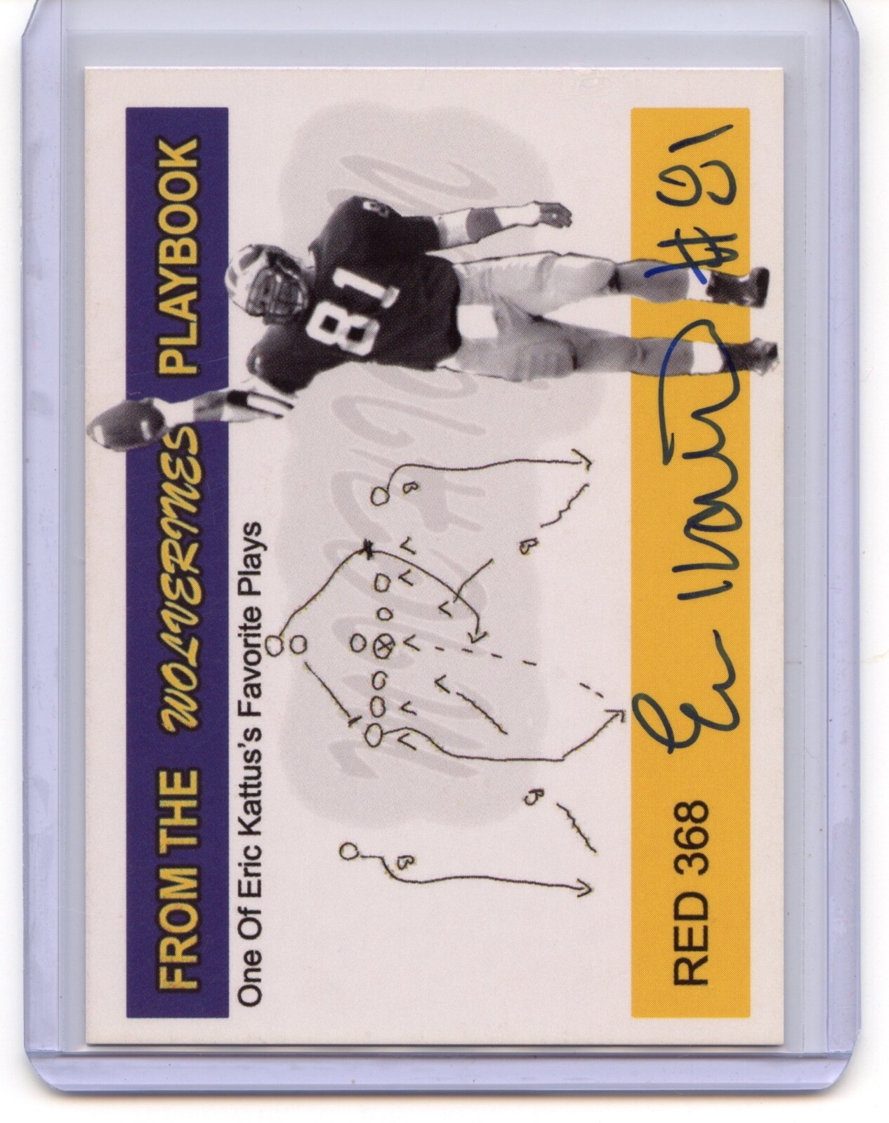 ERIC KATTUS TK LEGACY NCAA FOOTBALL CERTIFIED AUTO SERIAL #'D 56/100 ...