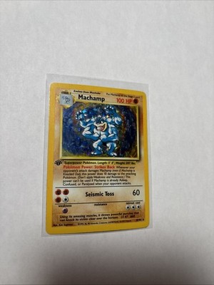 Pokémon TCG Machamp Holo Rare 1st Edition Base Set 8/102 | eBay