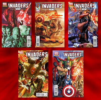 Invaders Now COMPLETE SET #s 1 2 3 4 5 Marvel Comics 2011 Alex Ross ...