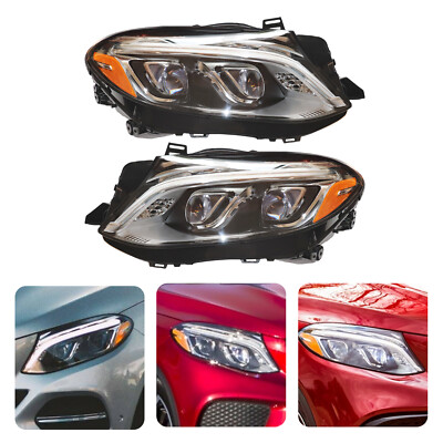 For 2016-19 Mercedes-Benz GLE W166 Full LED Headlights Headlamps Left ...