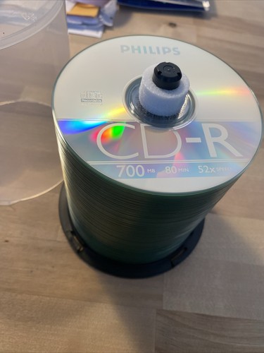 95 Pcs PHILIPS 52X Speed BLANK CD-R CDR DISC STORAGE MEDIA 80MIN 700MB ...